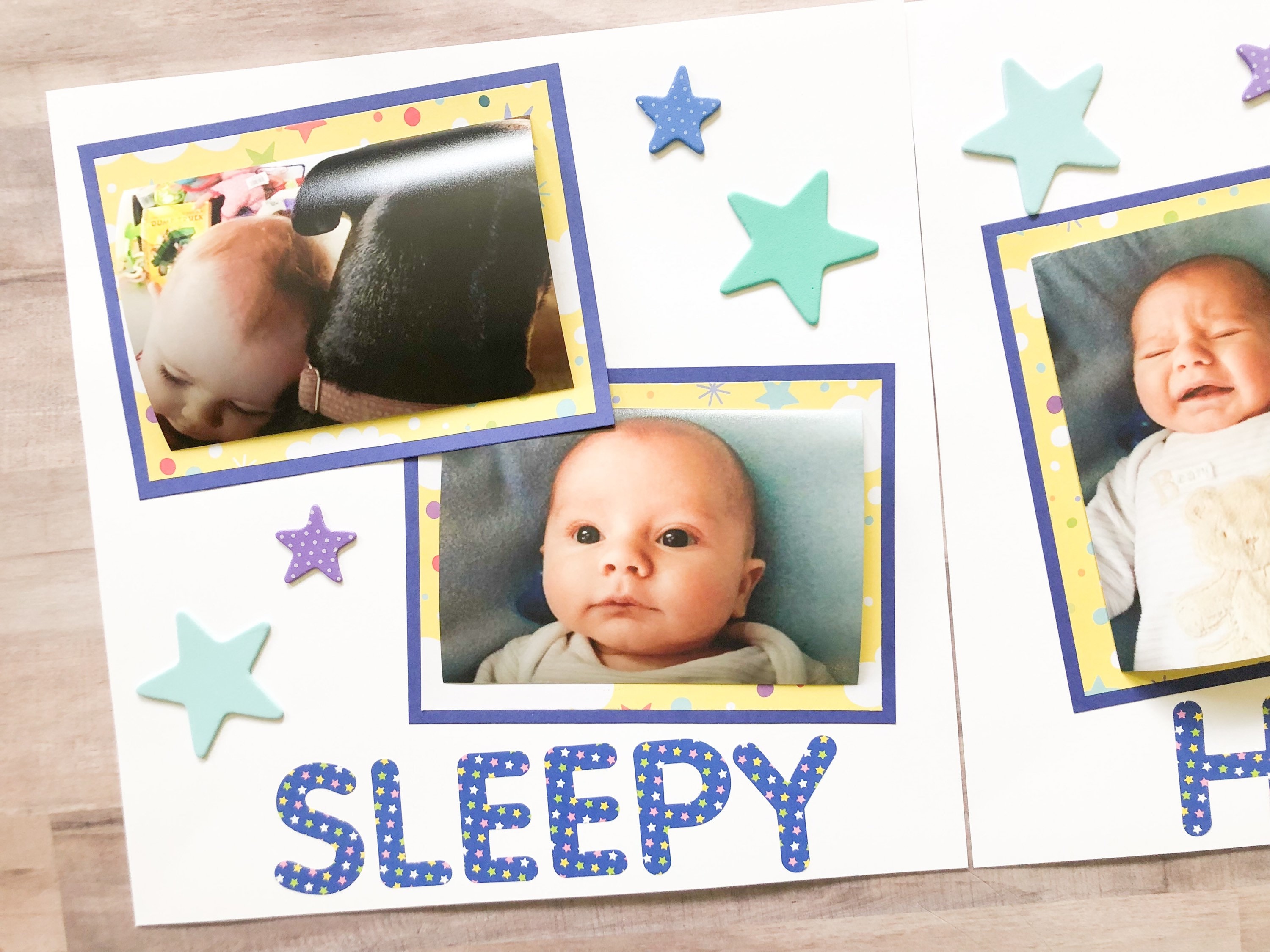 Baby Scrapbook Layouts Sleepy Baby Scrapbook Pages Sleepy - Etsy