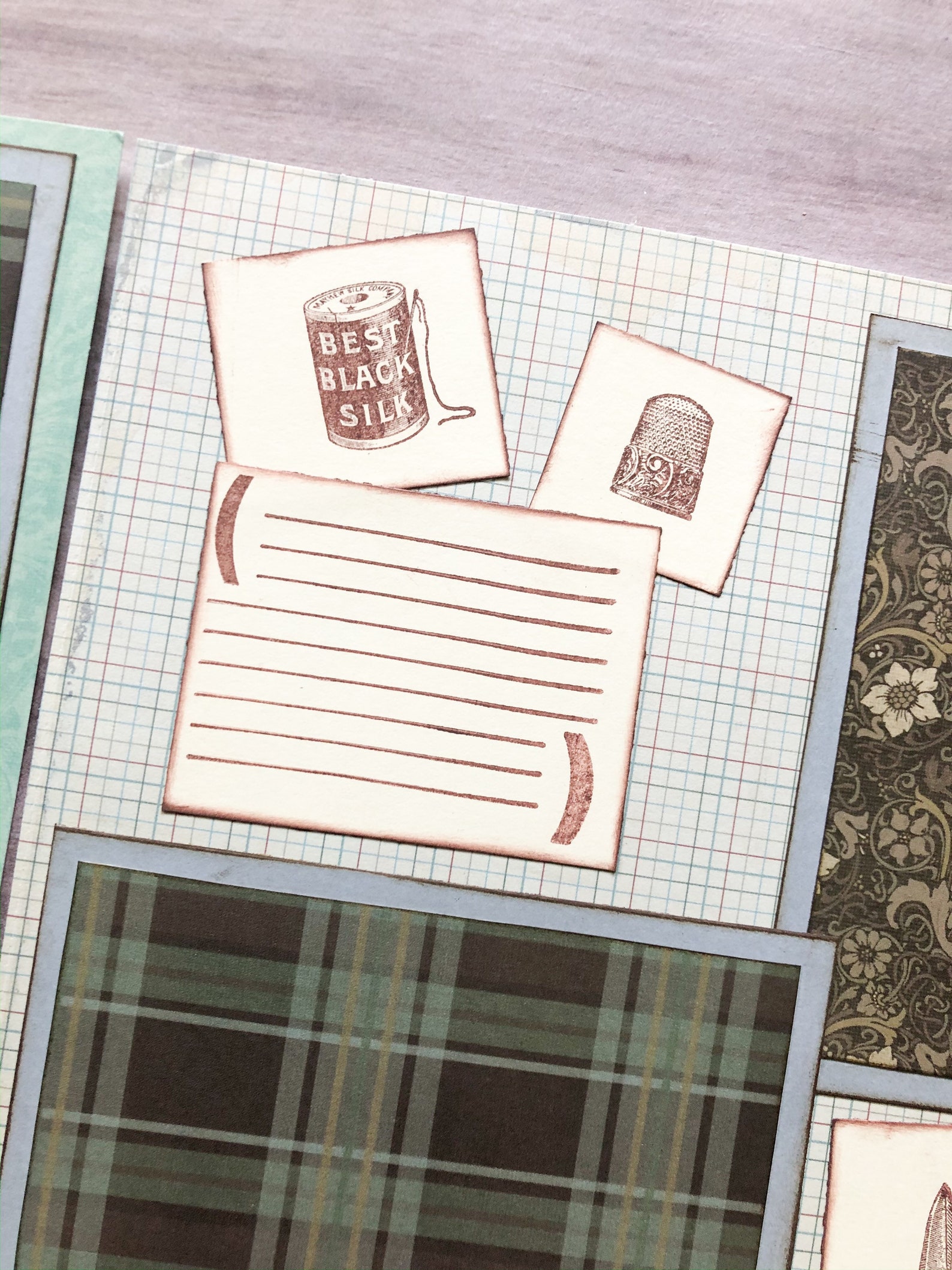 Sewing Scrapbook Layouts 12 by 12 Family Scrapbook Pages - Etsy