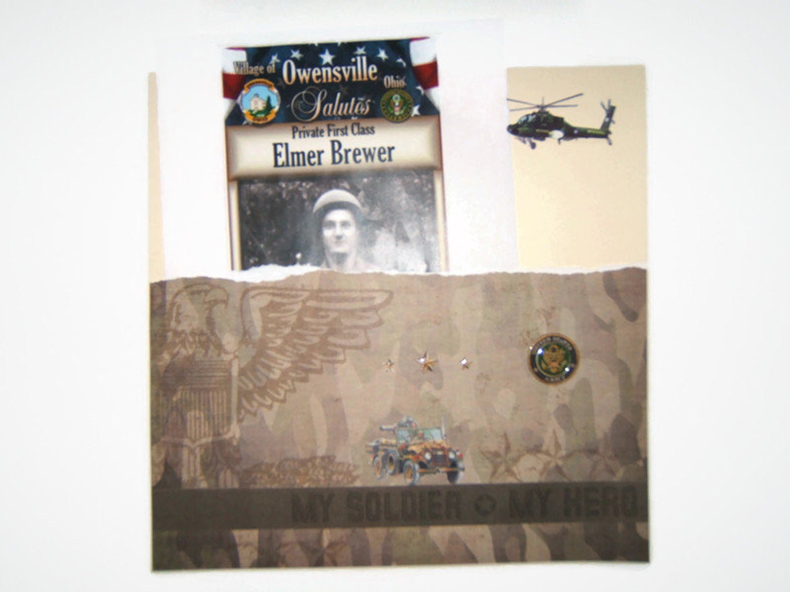 Army Scrapbook Layout - Army Pages - Military Pages - Military Premade ...