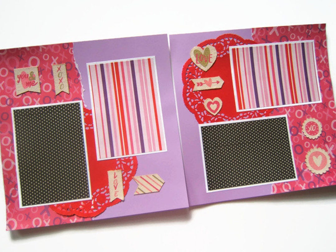 Valentine's Day Scrapbook Pages Valentine's Day - Etsy