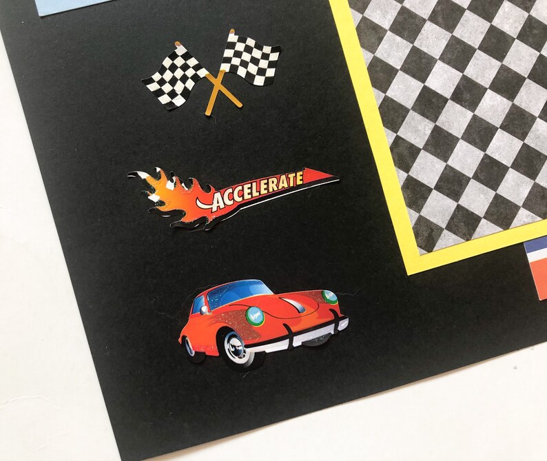 Race Car Scrapbook Layout Boy Scrapbook Pages Cars and Boy | Etsy