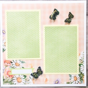 Butterfly Scrapbook Layouts - 12 by 12 Family Scrapbook Pages - Premade ...