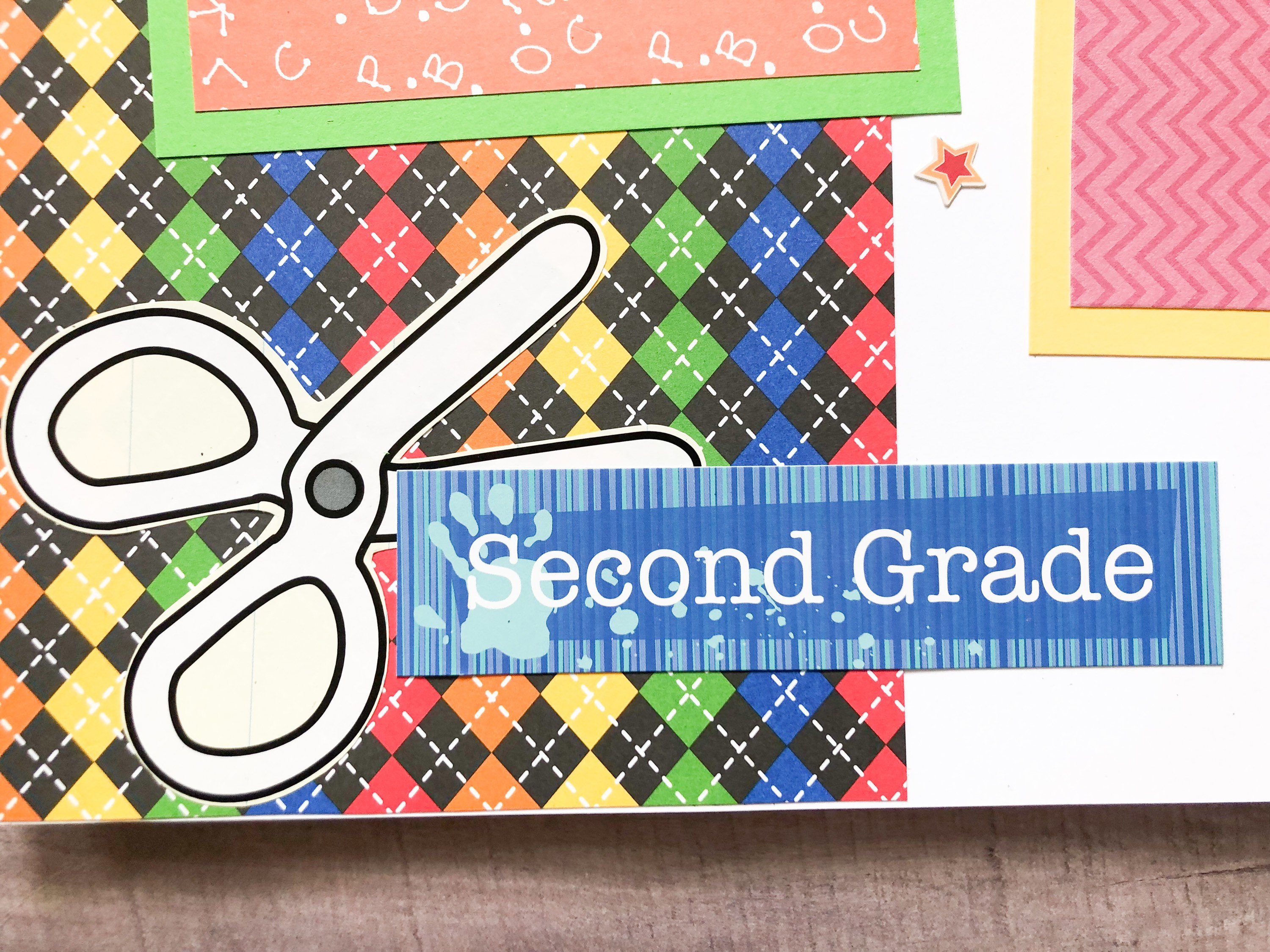 Second Grade Scrapbook Pages Back to School Layout Premade - Etsy