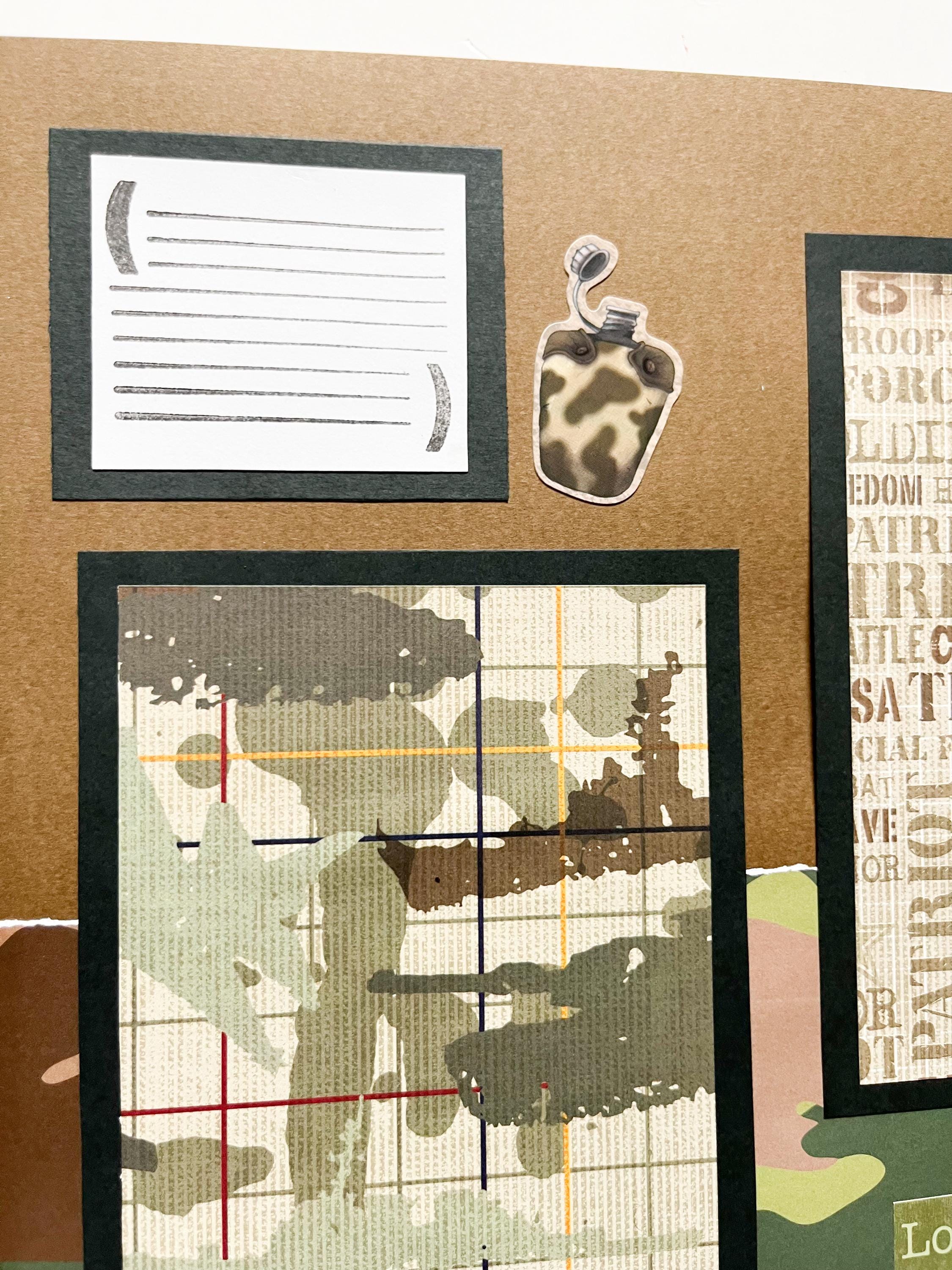 Army Scrapbook Pages - Premade Army Layout - Military Pages - Etsy
