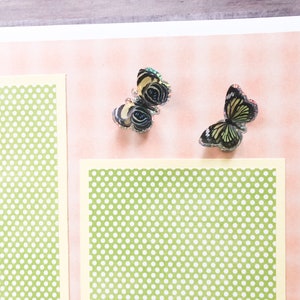 Butterfly Scrapbook Layouts - 12 by 12 Family Scrapbook Pages - Premade ...