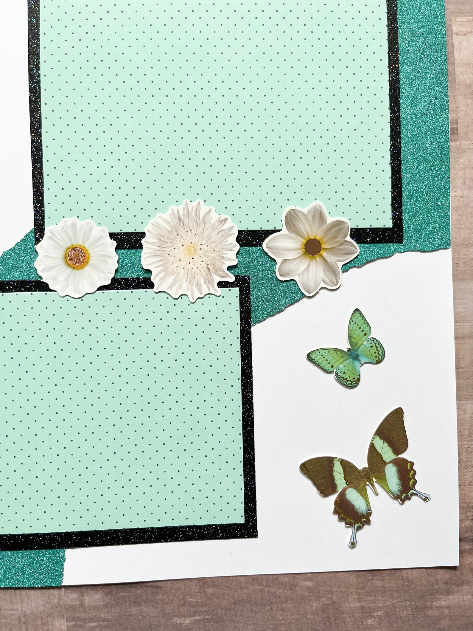 Butterfly Scrapbook Layouts - 12 by 12 Family Scrapbook Pages - Premade ...