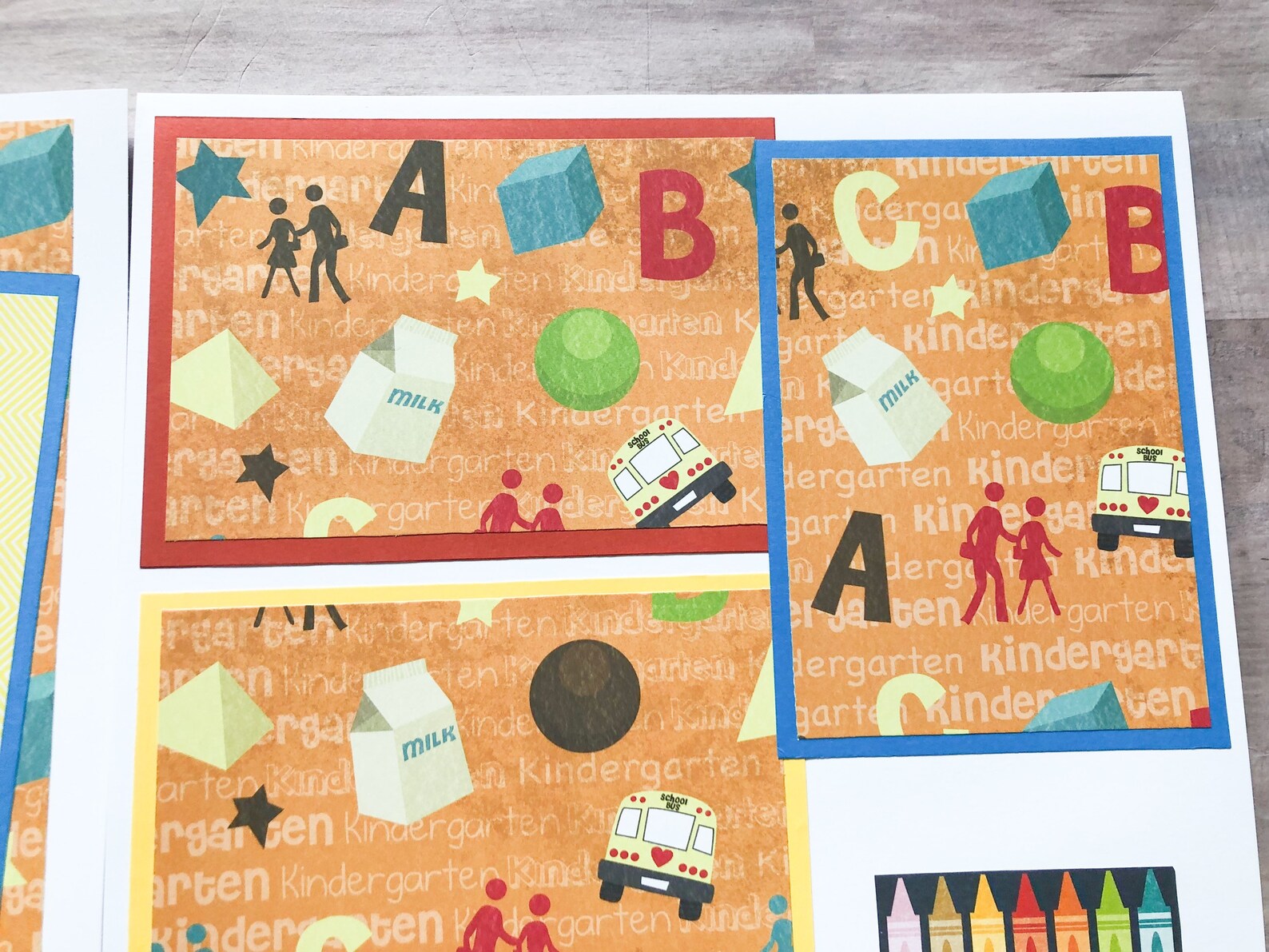 Kindergarten Scrapbook Pages - Back to School Layout - Premade ...