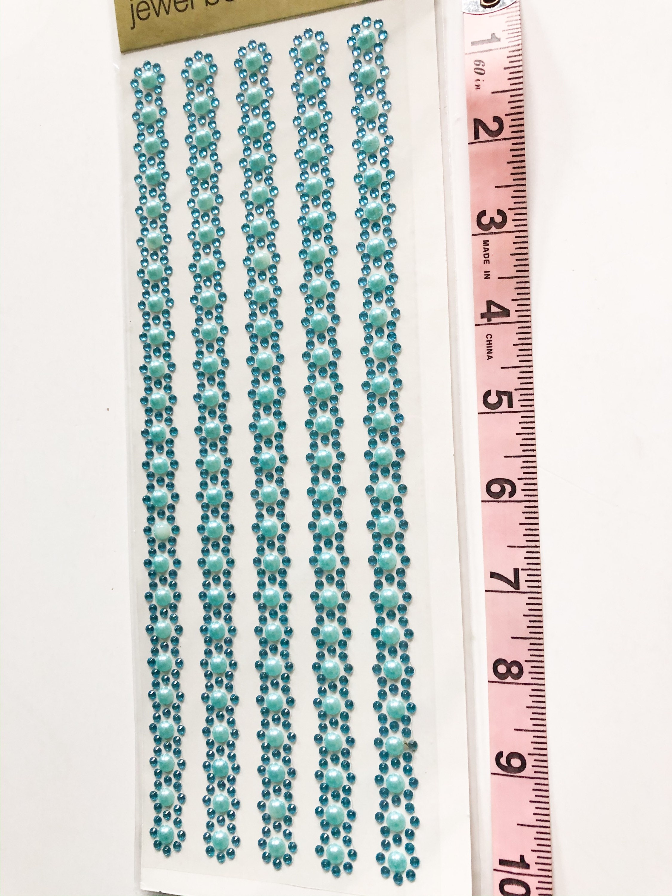 Jewel Border Stickers - Blue Jewel Stickers - Jewel Embellishments ...