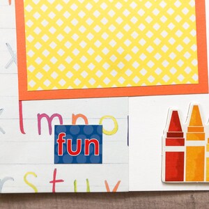 First Grade Scrapbook Pages - Back to School Layout - Premade First ...