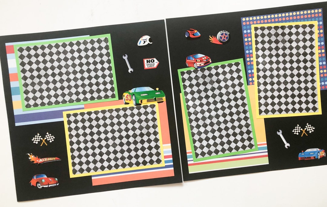 Race Car Scrapbook Layout - Boy Scrapbook Pages - Cars and Boy Pages ...