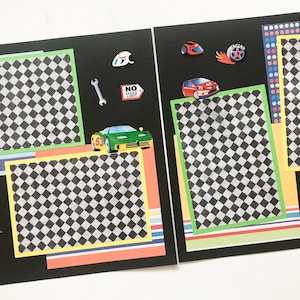 Race Car Scrapbook Layout - Boy Scrapbook Pages - Cars and Boy Pages ...