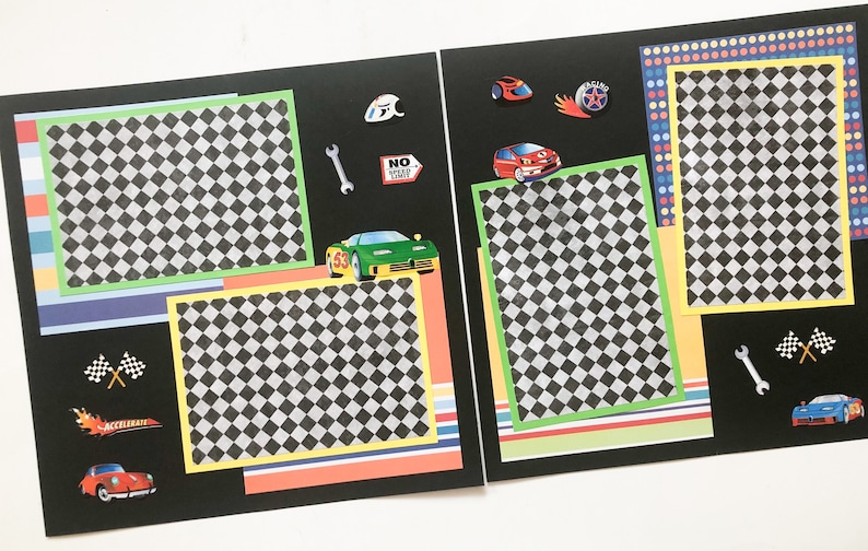 Race Car Scrapbook Layout - Boy Scrapbook Pages - Cars and Boy Pages ...