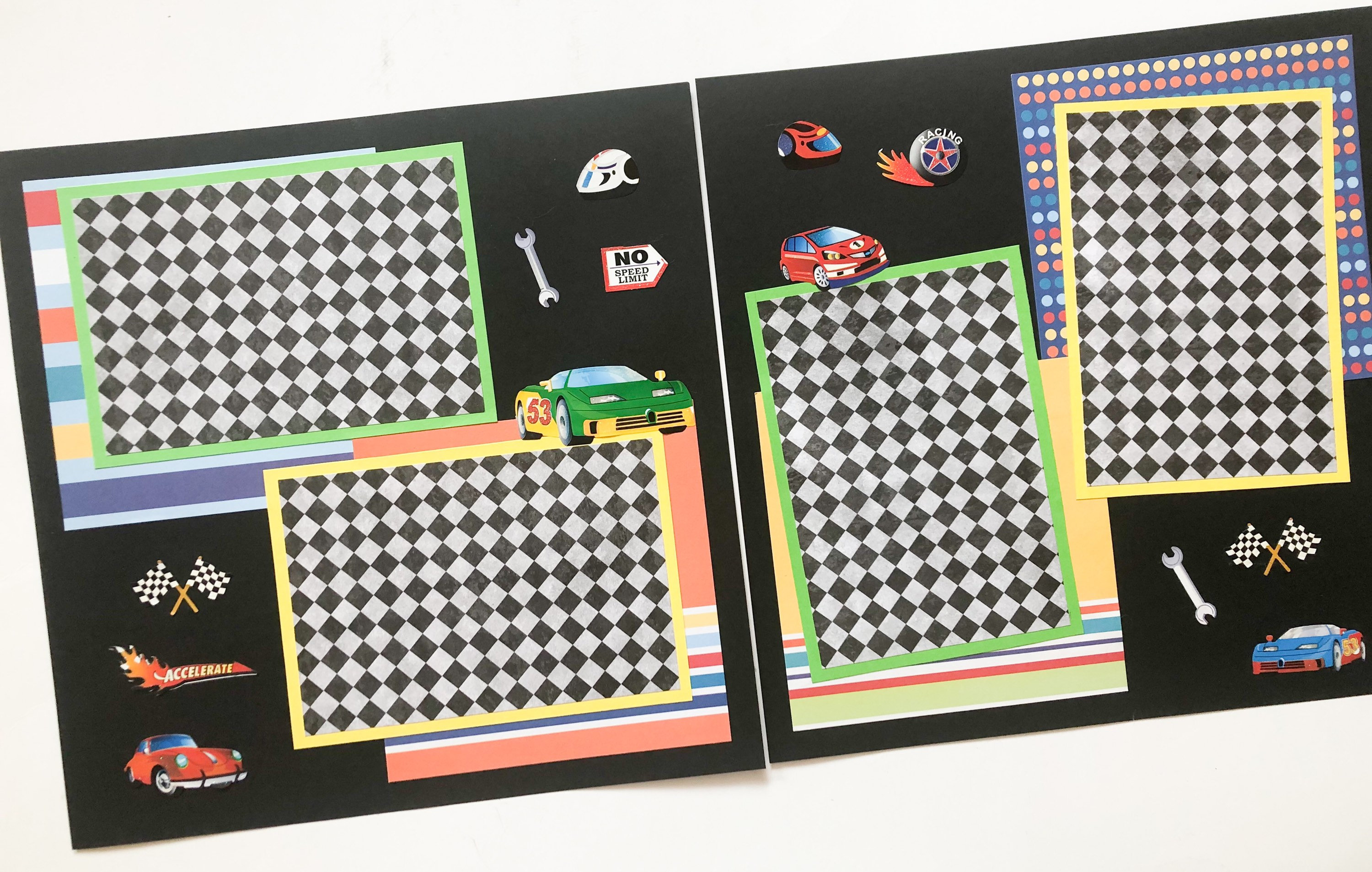 Race Car Scrapbook Layout - Boy Scrapbook Pages - Cars and Boy Pages ...