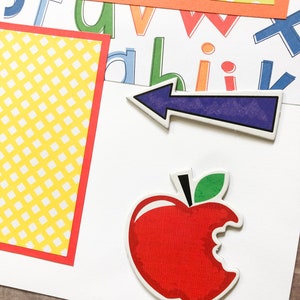 First Grade Scrapbook Pages - Back to School Layout - Premade First ...