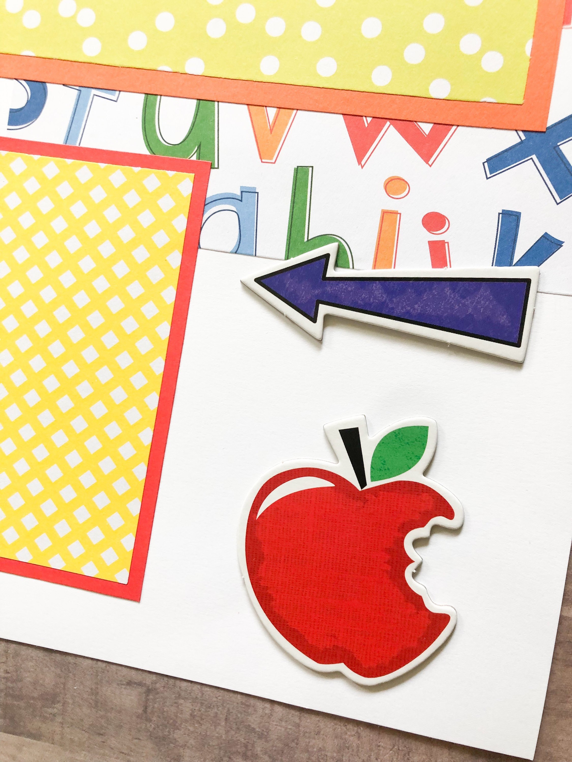 First Grade Scrapbook Pages - Back to School Layout - Premade First ...