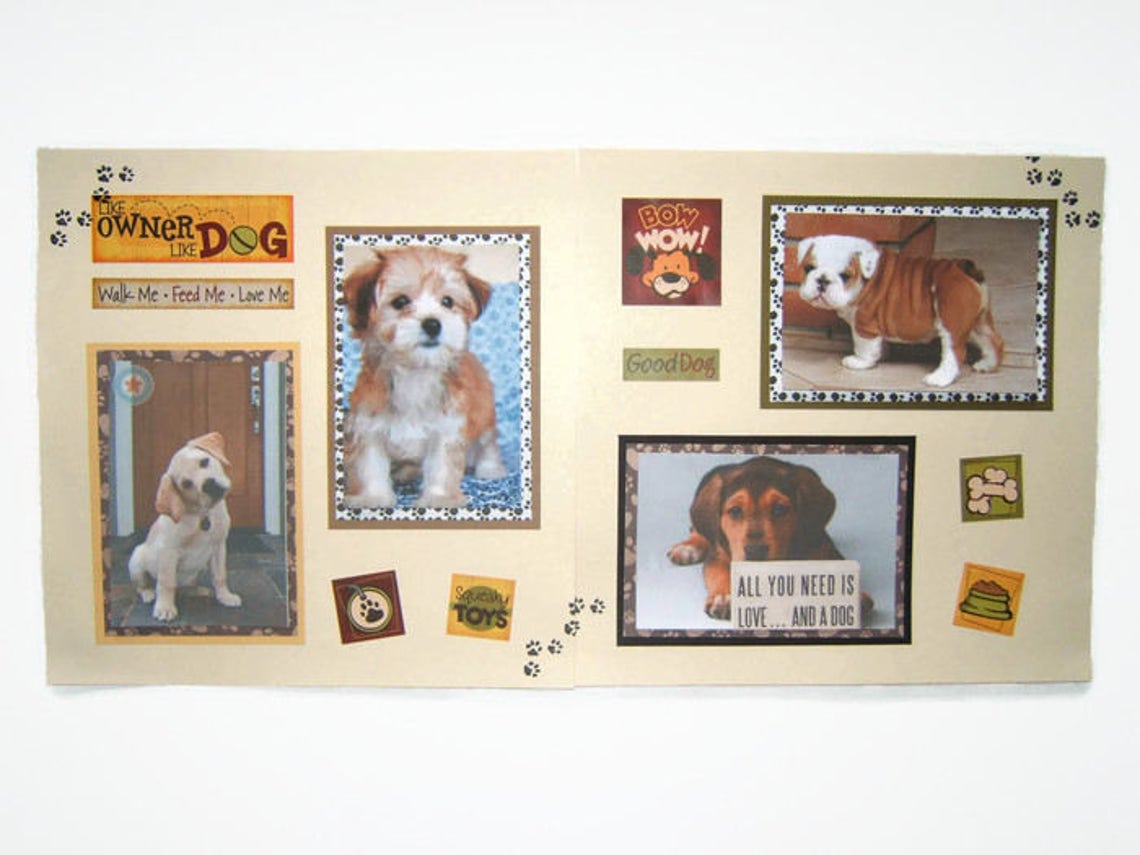 Premade Dog Pages Dog Scrapbook Pages Puppy Scrapbook Pages Premade ...