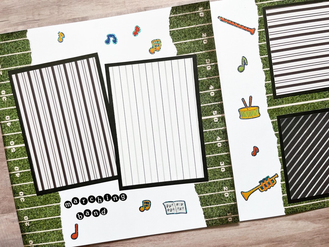 Marching Band Premade Scrapbook Layouts - Band Pages - Marching Band ...