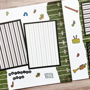 Marching Band Premade Scrapbook Layouts - Band Pages - Marching Band ...