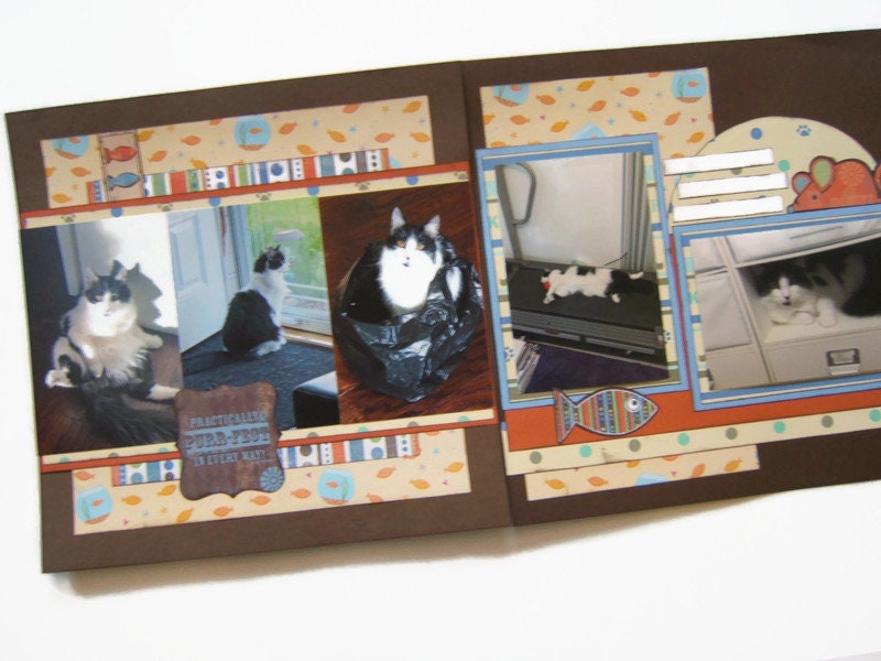 Cat Scrapbook Pages Premade Cat Scrapbook Pages Kitten - Etsy