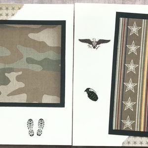 Army Scrapbook Album - Premade 8 by 8 Army Scrapbook - Military Album ...