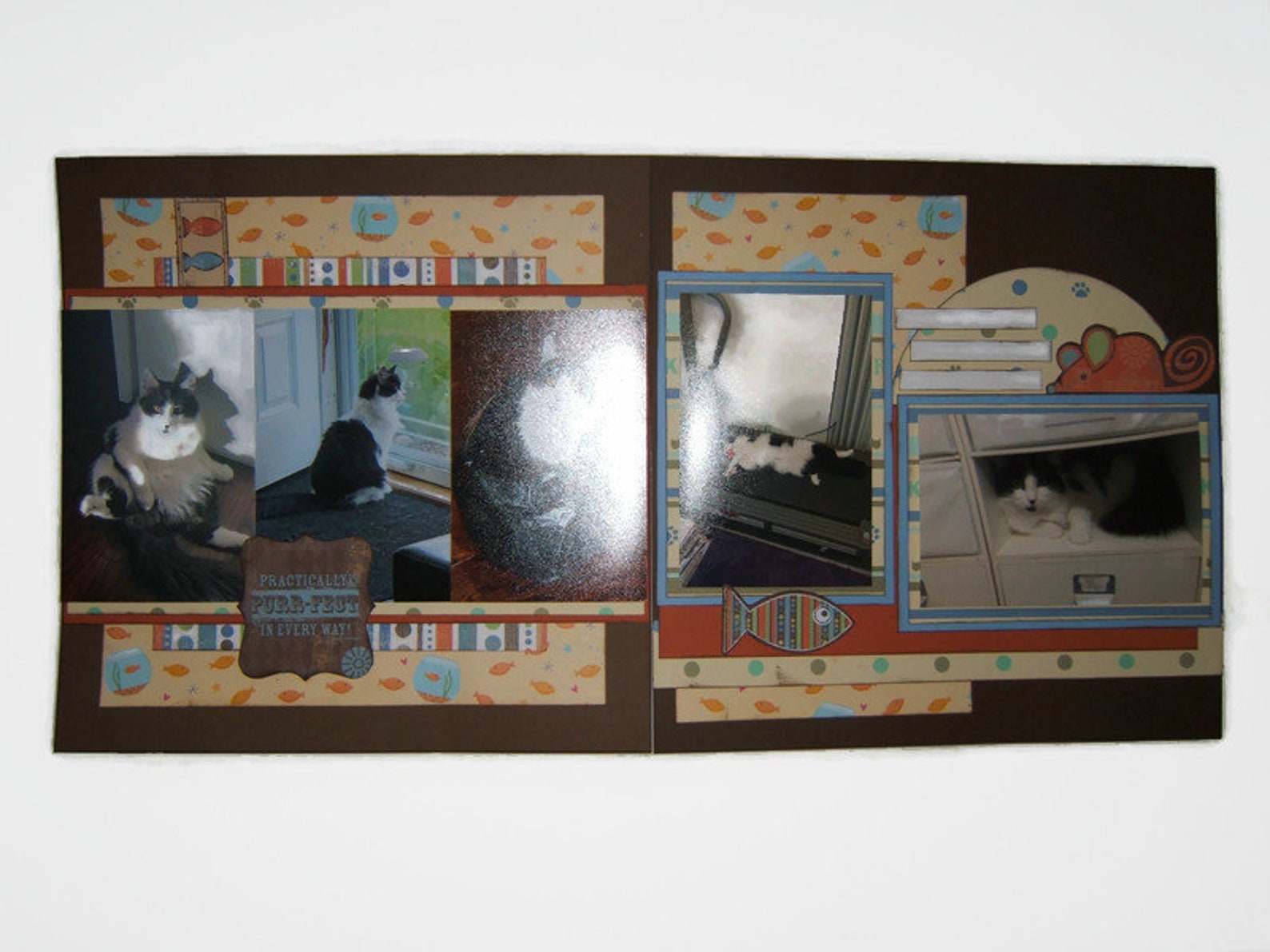 Cat Scrapbook Pages Premade Cat Scrapbook Pages Kitten - Etsy