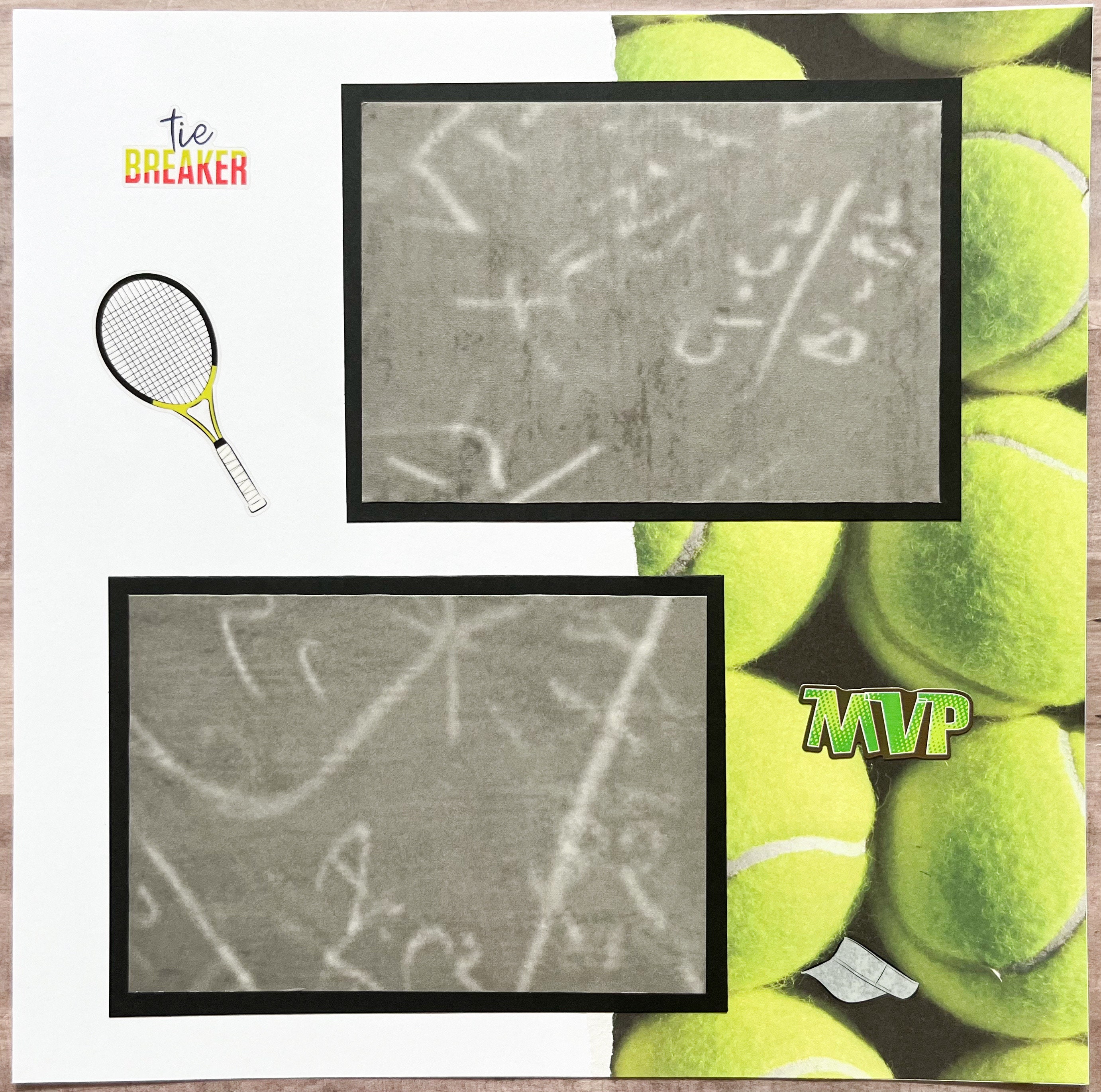 Tennis Scrapbook Layouts - Tennis Scrapbook Layout - Premade Sports ...