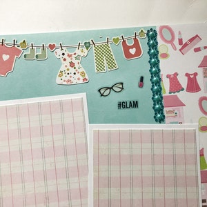Premade Dress up Scrapbook Layout - Girl Scrapbook Layouts - Girl Dress ...