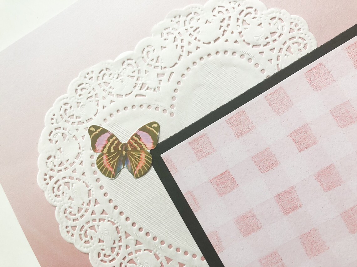 Premade Pink Family Scrapbook Pages Pink Scrapbook Layouts - Etsy