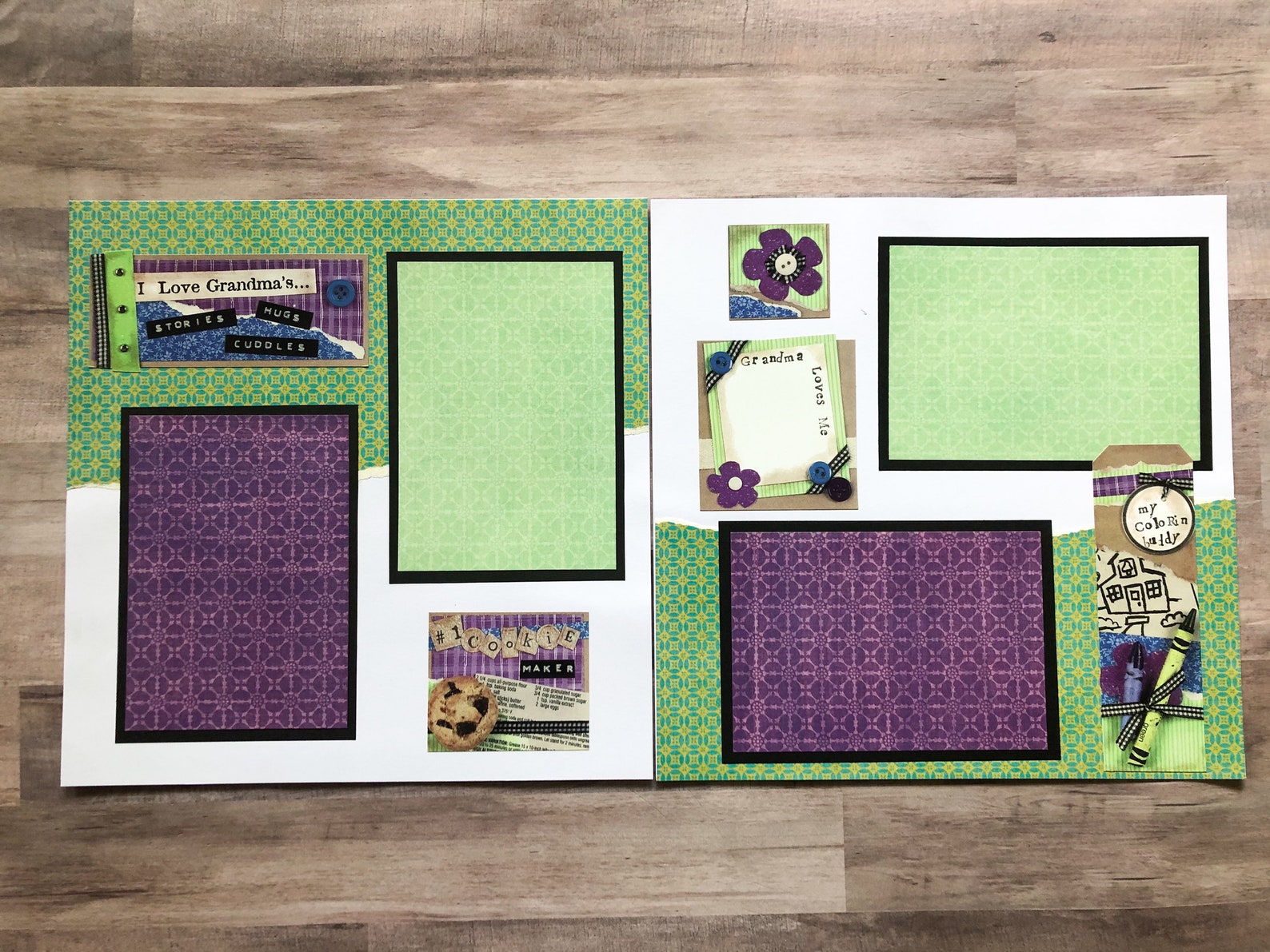 Grandma Scrapbook Pages - Grandkid Pages - Premade Grandma Layouts ...