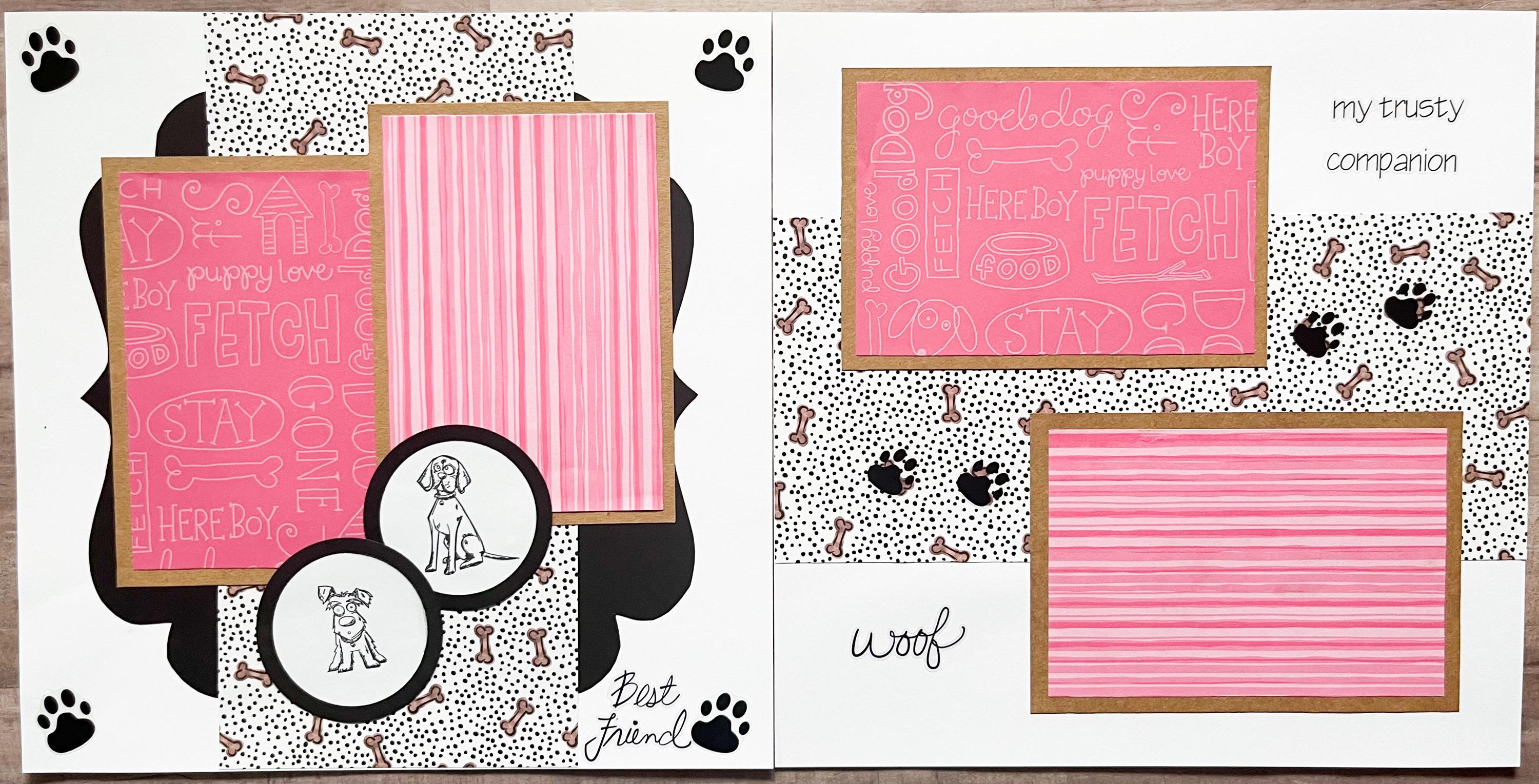 Dog Pages - Premade Dog Scrapbook Pages - Puppy Scrapbook Pages ...