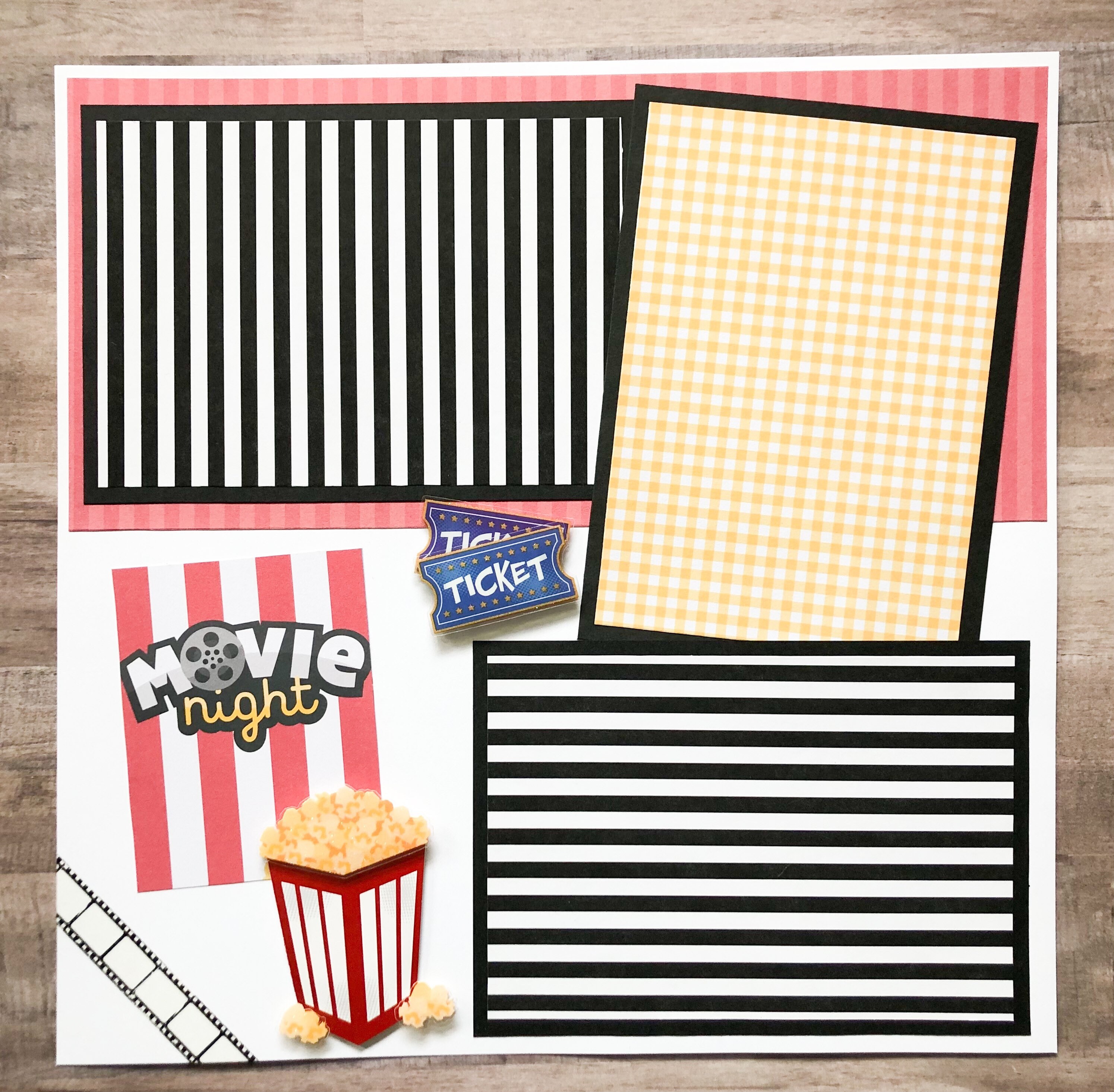 Premade Movie Layouts - Movie Scrapbook Pages - 12 by 12 Movie Pages ...