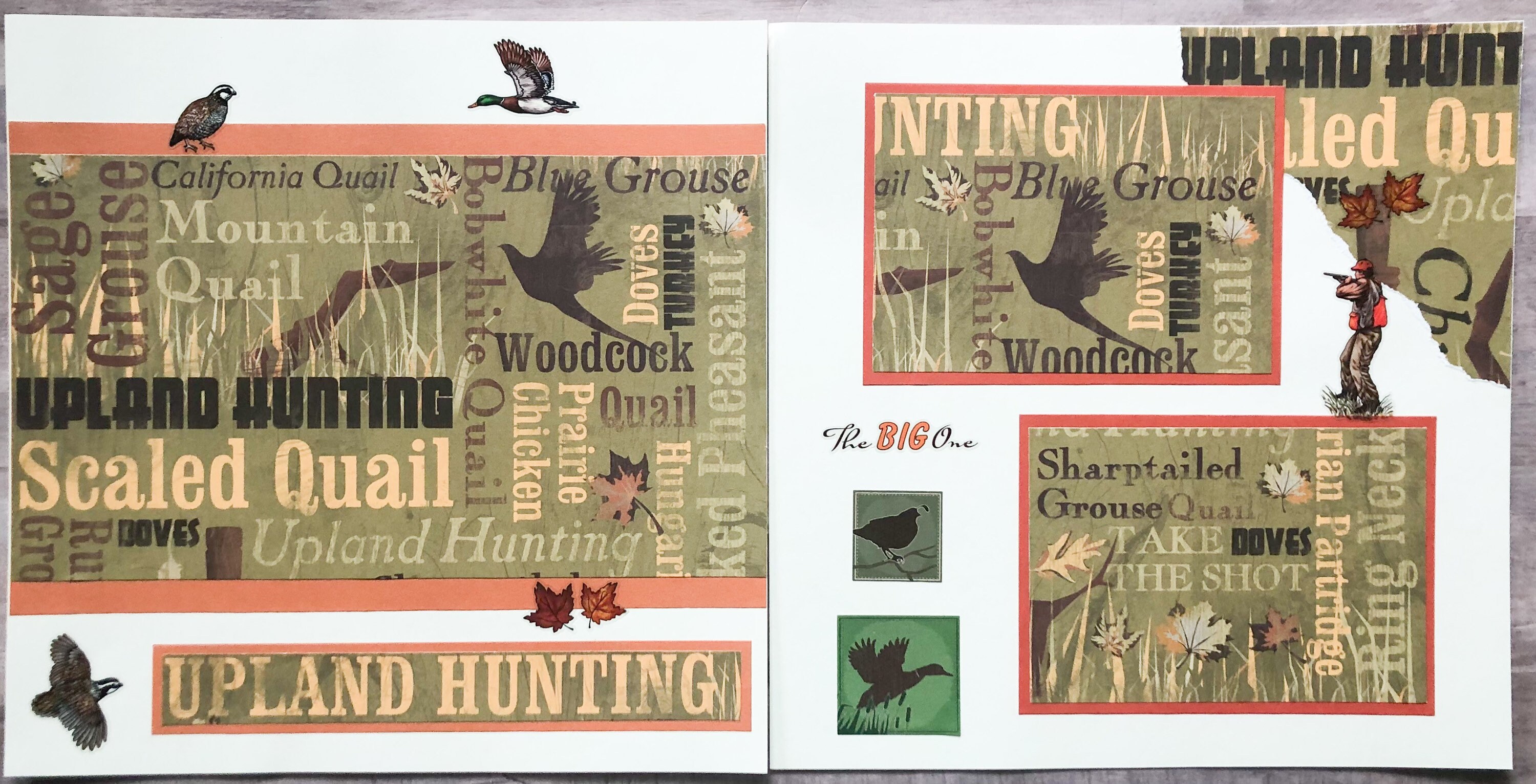 Bird Hunting Scrapbook Layouts 12 by 12 Fowl Hunting Scrapbook Pages ...