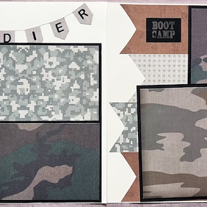 Army Scrapbook Pages - Premade Army Layout - Military Pages - Premade ...