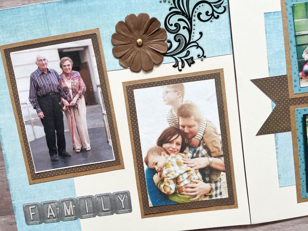 Family Scrapbook Layouts - Premade Family Scrapbook Pages - Family ...