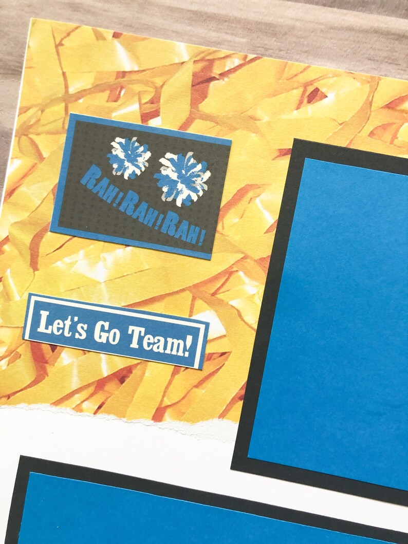 Cheer Scrapbook Layout Premade Cheerleading Layouts 12 by - Etsy