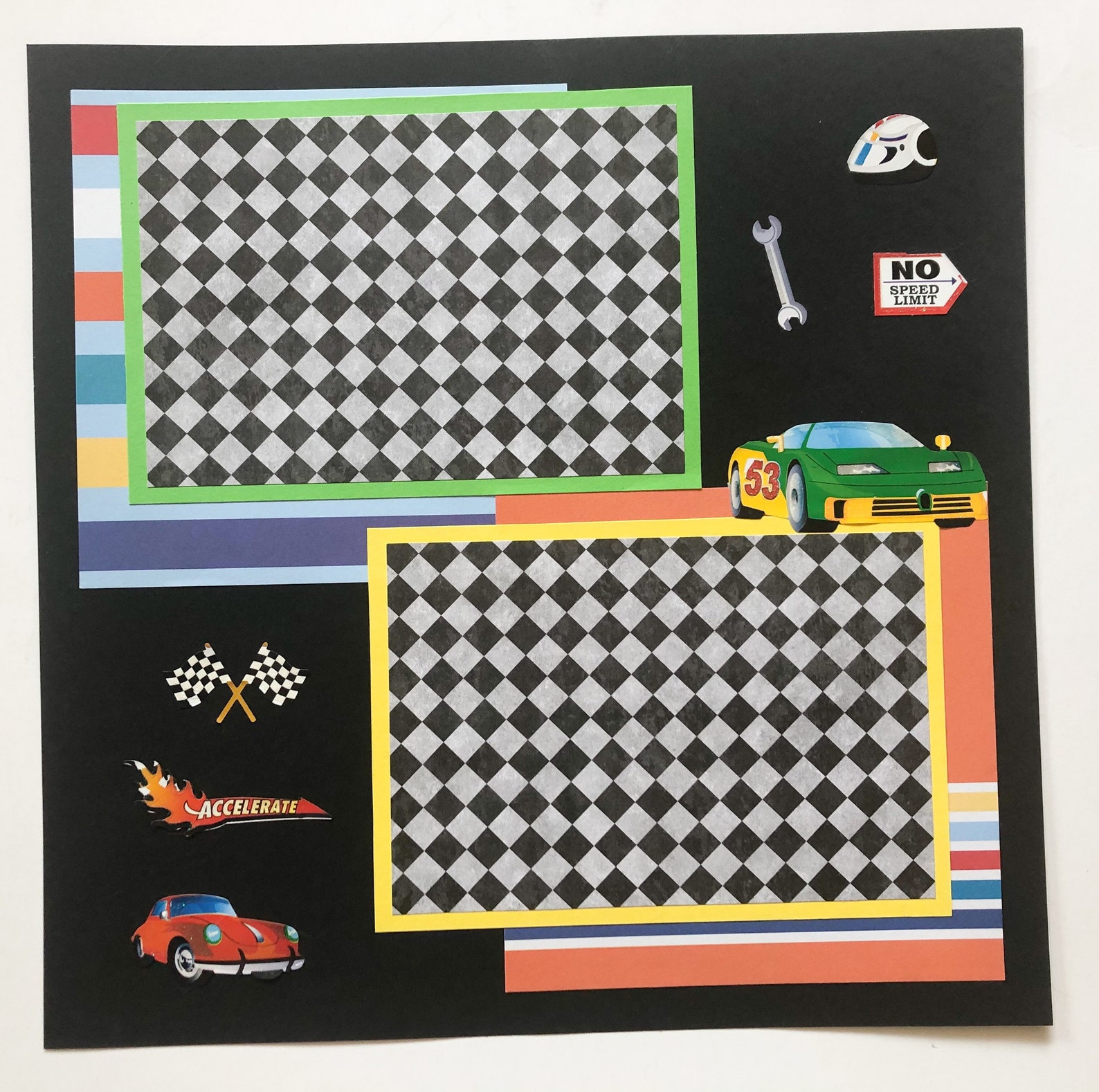 Race Car Scrapbook Layout - Boy Scrapbook Pages - Cars and Boy Pages ...