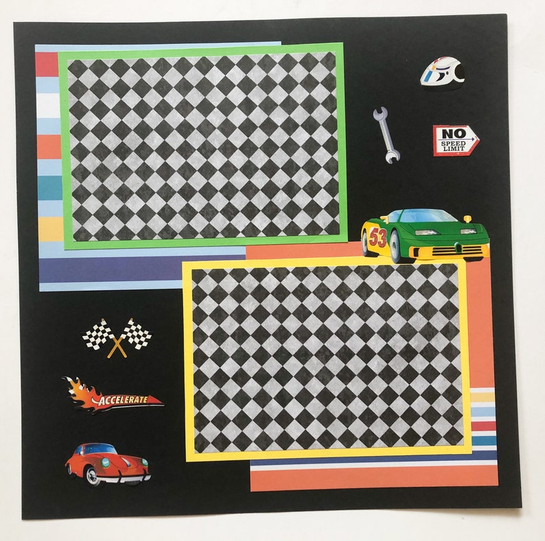 Race Car Scrapbook Layout - Boy Scrapbook Pages - Cars and Boy Pages ...