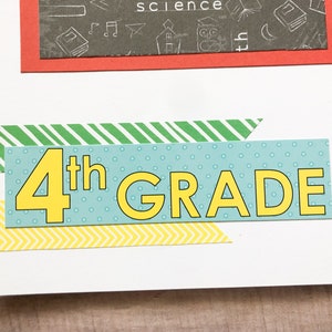 Fourth Grade Scrapbook Pages - Back to School Layout - Premade Fourth ...