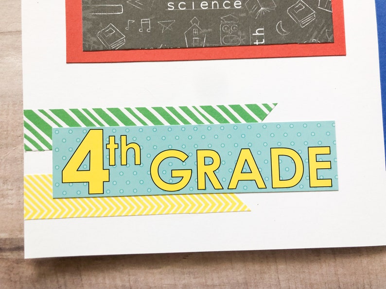 Fourth Grade Scrapbook Pages - Back to School Layout - Premade Fourth ...