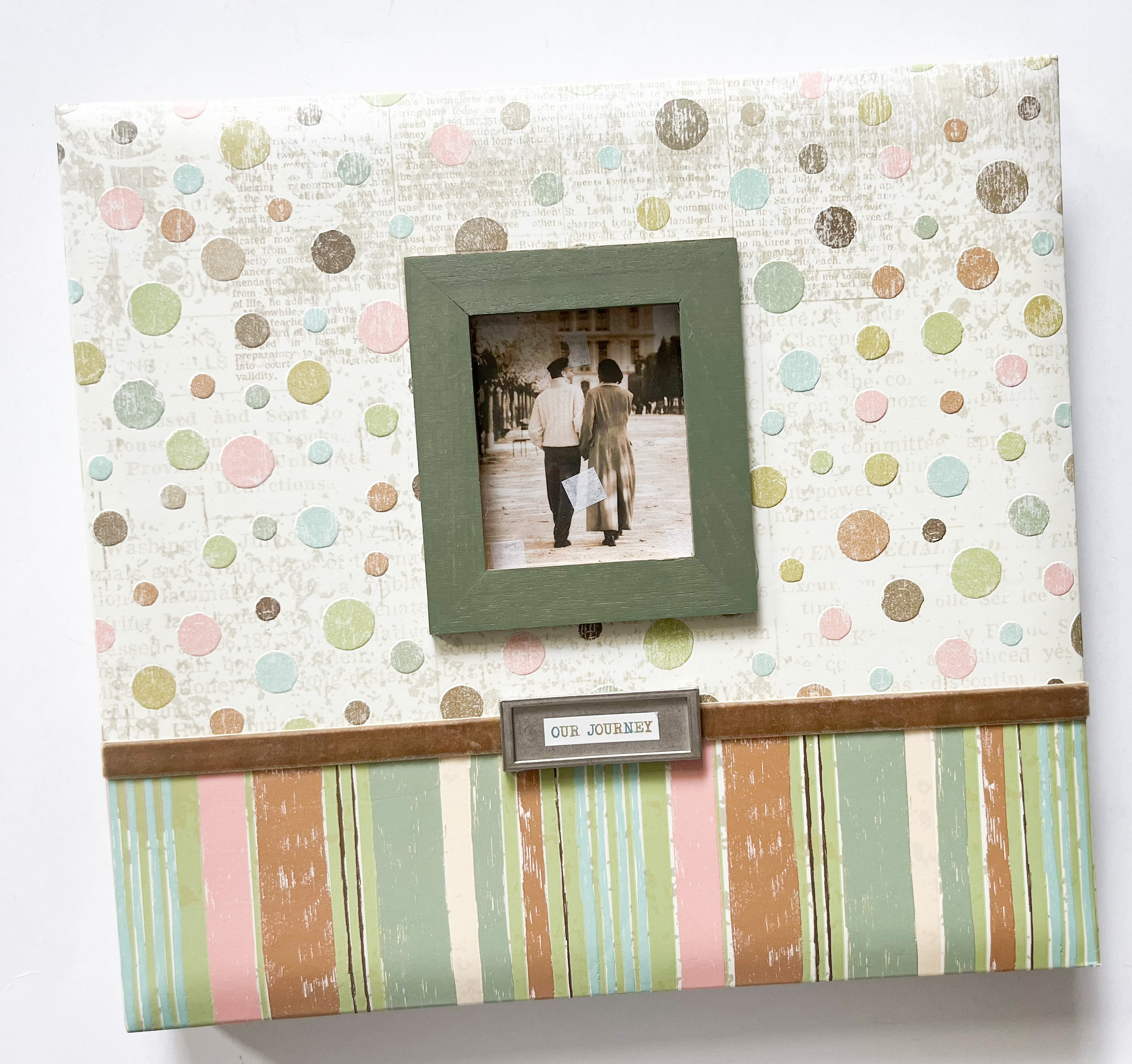 Travel Scrapbook Album - Striped Photo Album - Striped Photo Scrapbook ...