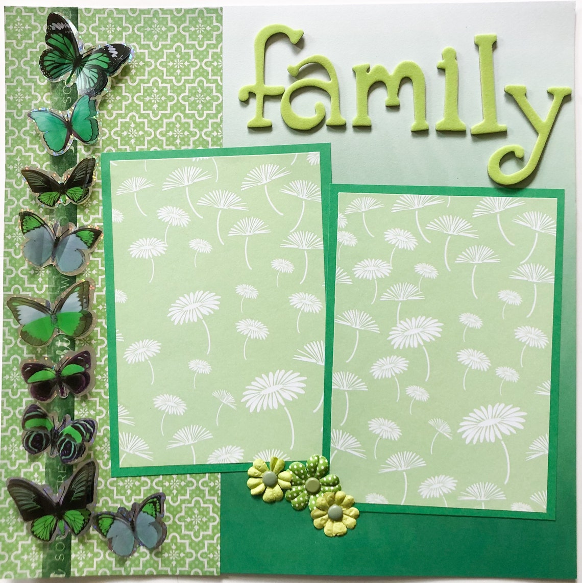 Butterfly Scrapbook Layouts 12 by 12 Heritage Scrapbook - Etsy