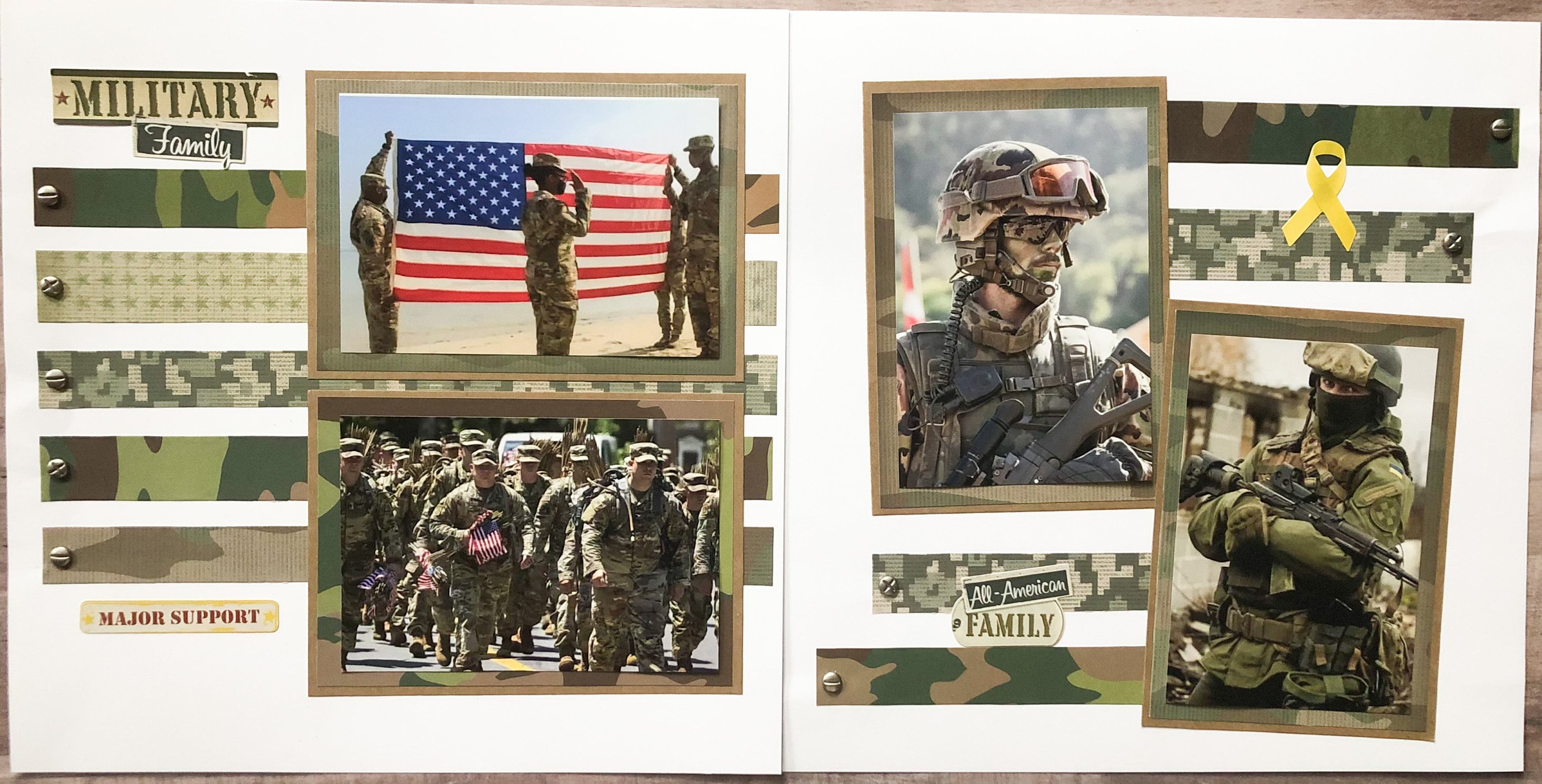 Army Scrapbook Pages - Premade Army Layout - Military Pages - 12 by 12 ...