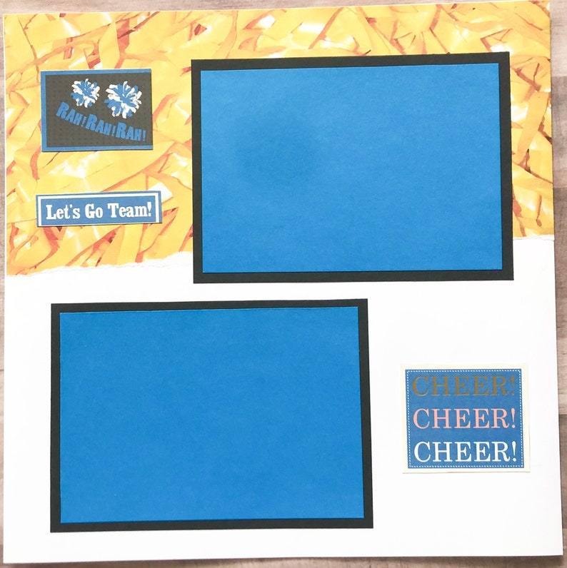 Cheer Scrapbook Layout Premade Cheerleading Layouts 12 by - Etsy