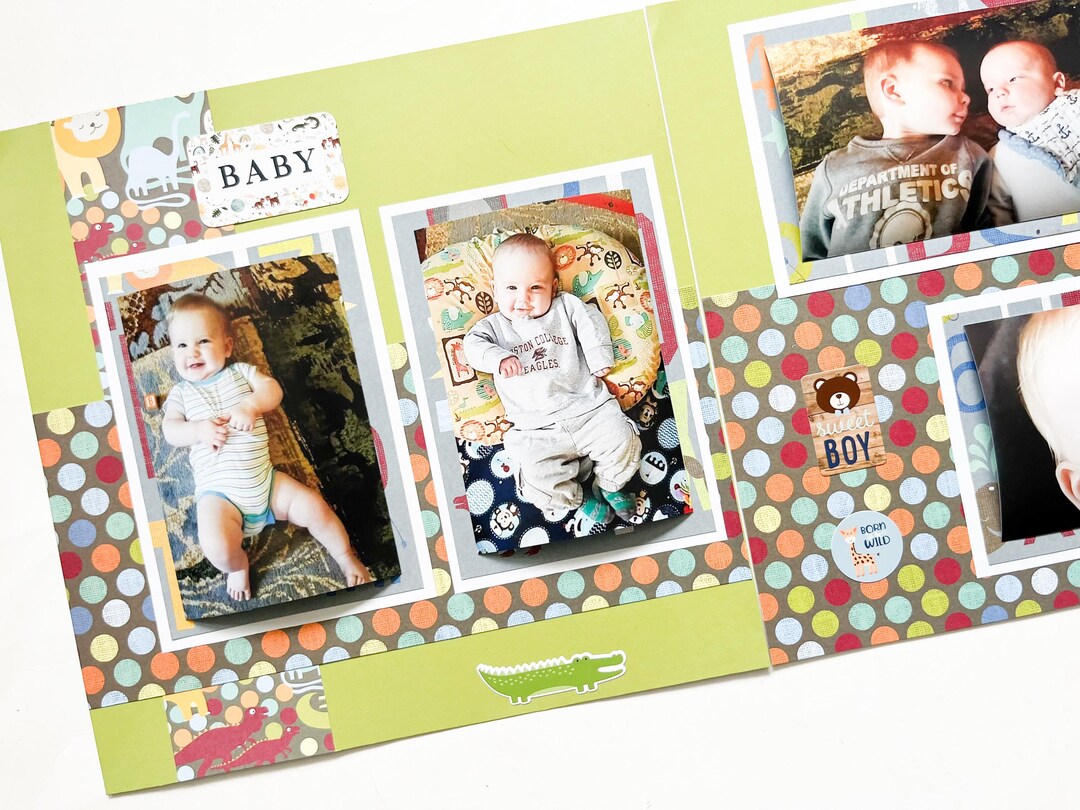 Baby Boy Scrapbook Pages - Baby Boy Scrapbook Layout - Baby Boy Pages ...