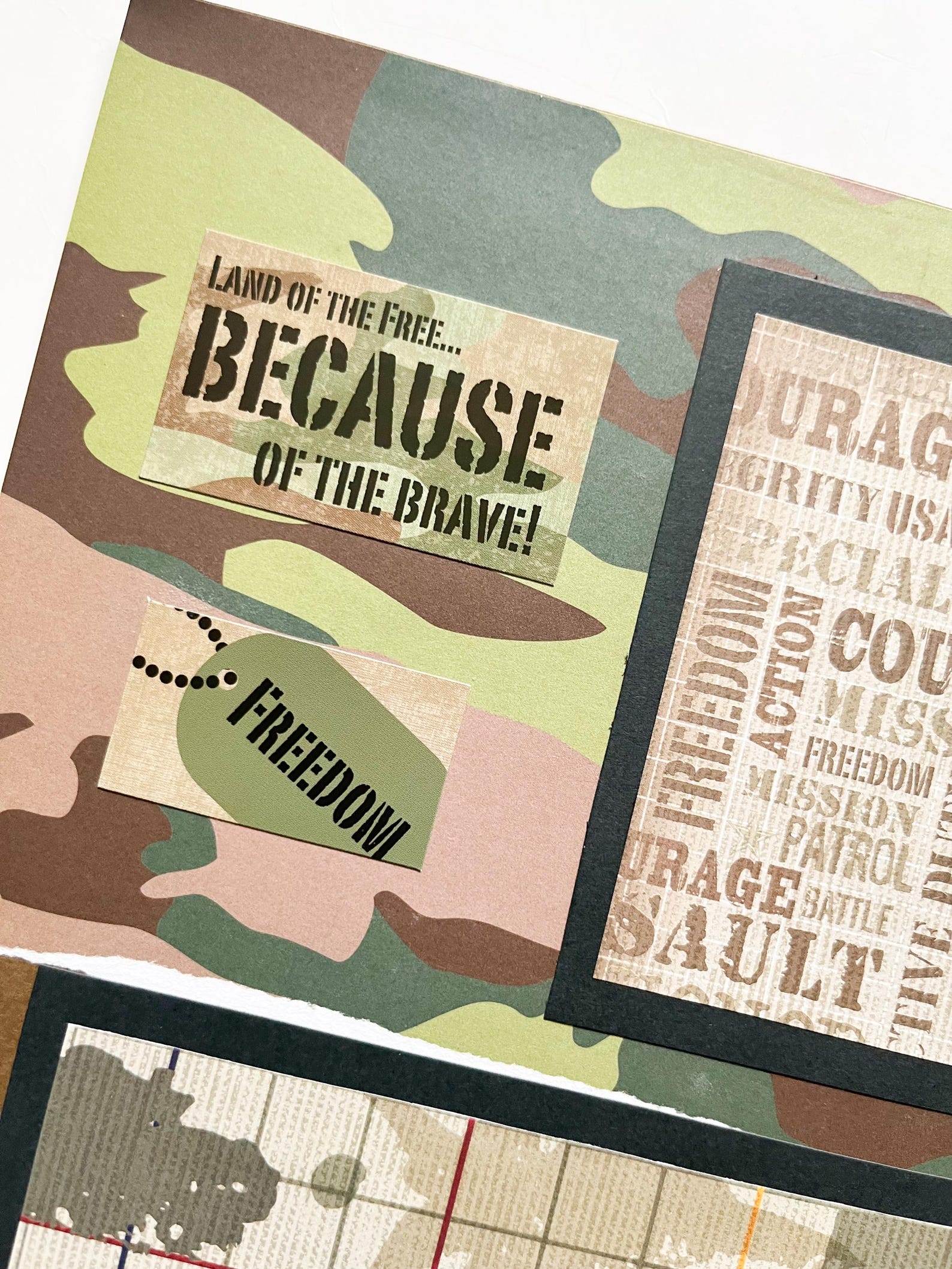 Army Scrapbook Pages - Premade Army Layout - Military Pages - Etsy