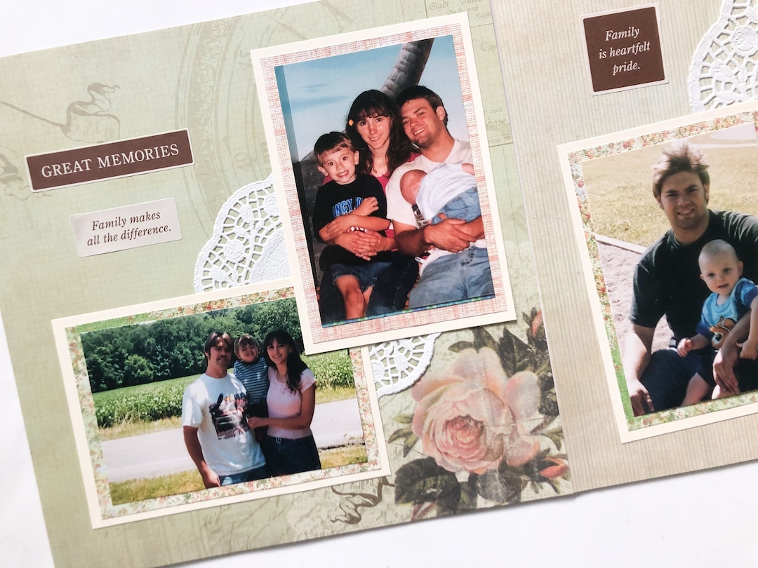 Family Scrapbook Layouts - Premade Family Scrapbook Pages - Family ...