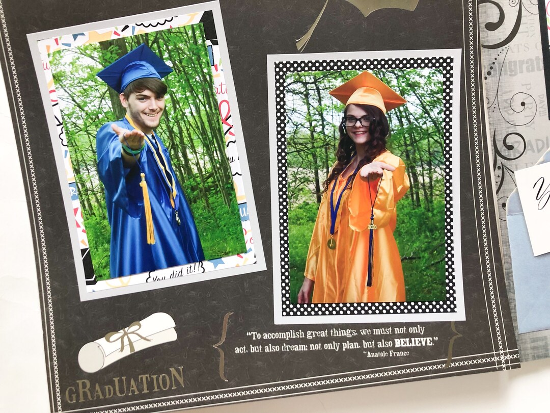 Graduation Scrapbook Pages - Premade Graduation Scrapbook Layouts ...
