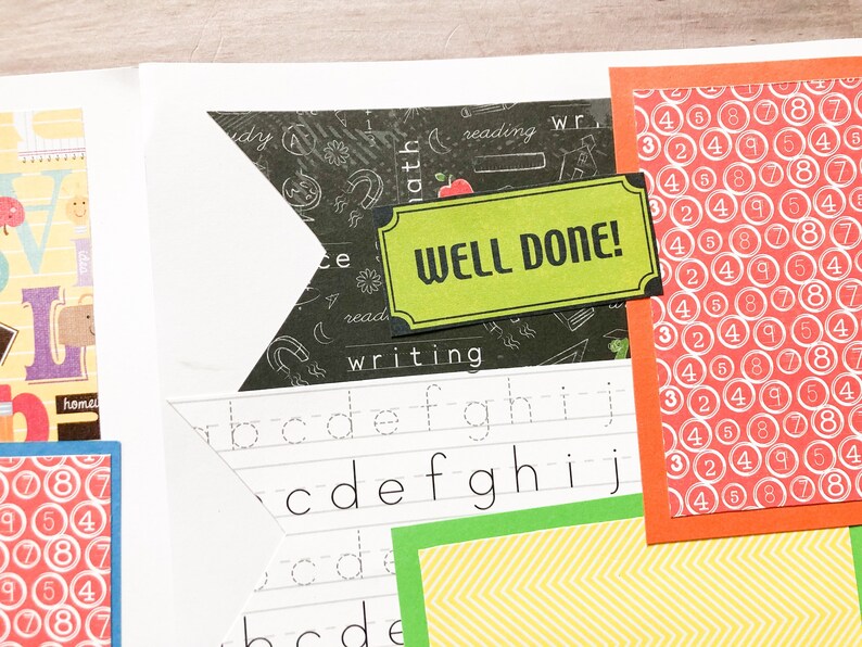 Third Grade Scrapbook Pages - Back to School Layout - Premade Third ...