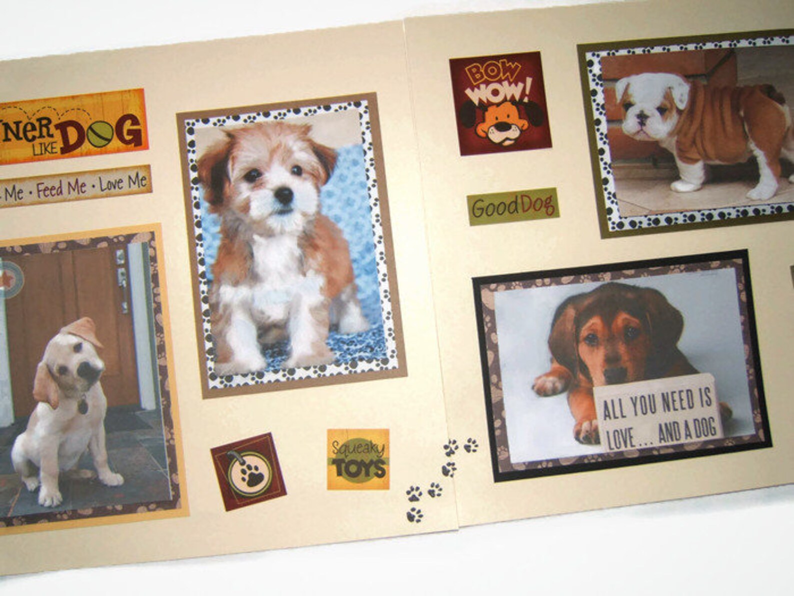 Premade Dog Pages - Dog Scrapbook Pages - Puppy Scrapbook Pages ...