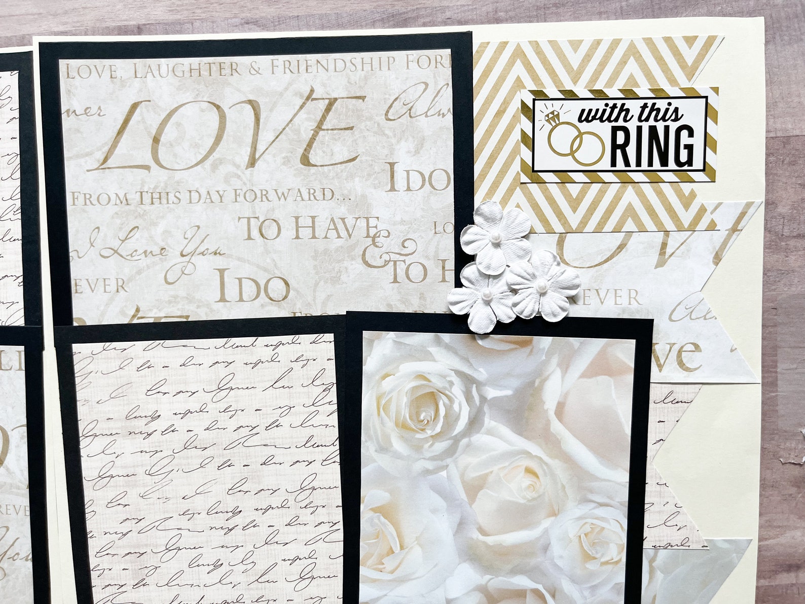 Neutral Wedding Scrapbook Pages Wedding Scrapbook Layouts Wedding ...